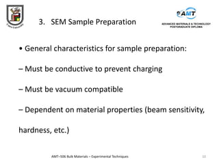 Experimental techniques sem | PPT