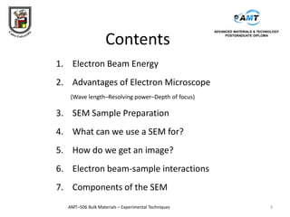 Experimental techniques sem | PPT