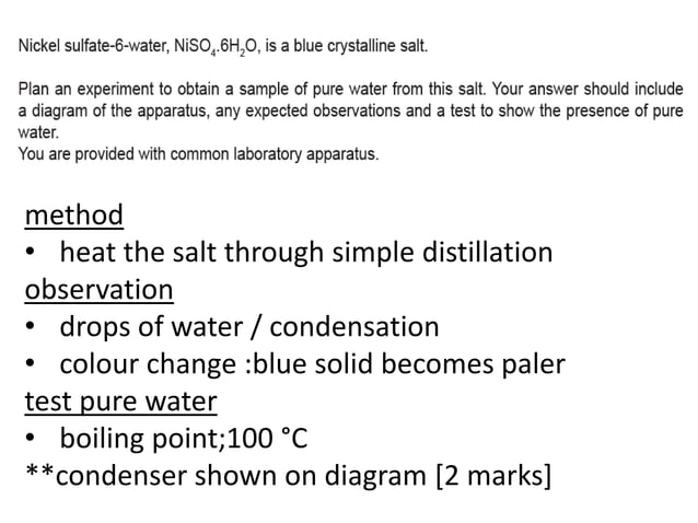 EXPERIMENTAL TECHNIQUES (1).pptx IGCSE FORM 3 | PPTX | Chemistry | Science
