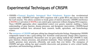 Experimental Techniques and Limitations of CRISPR and Gene.pptx | Genetics | Science