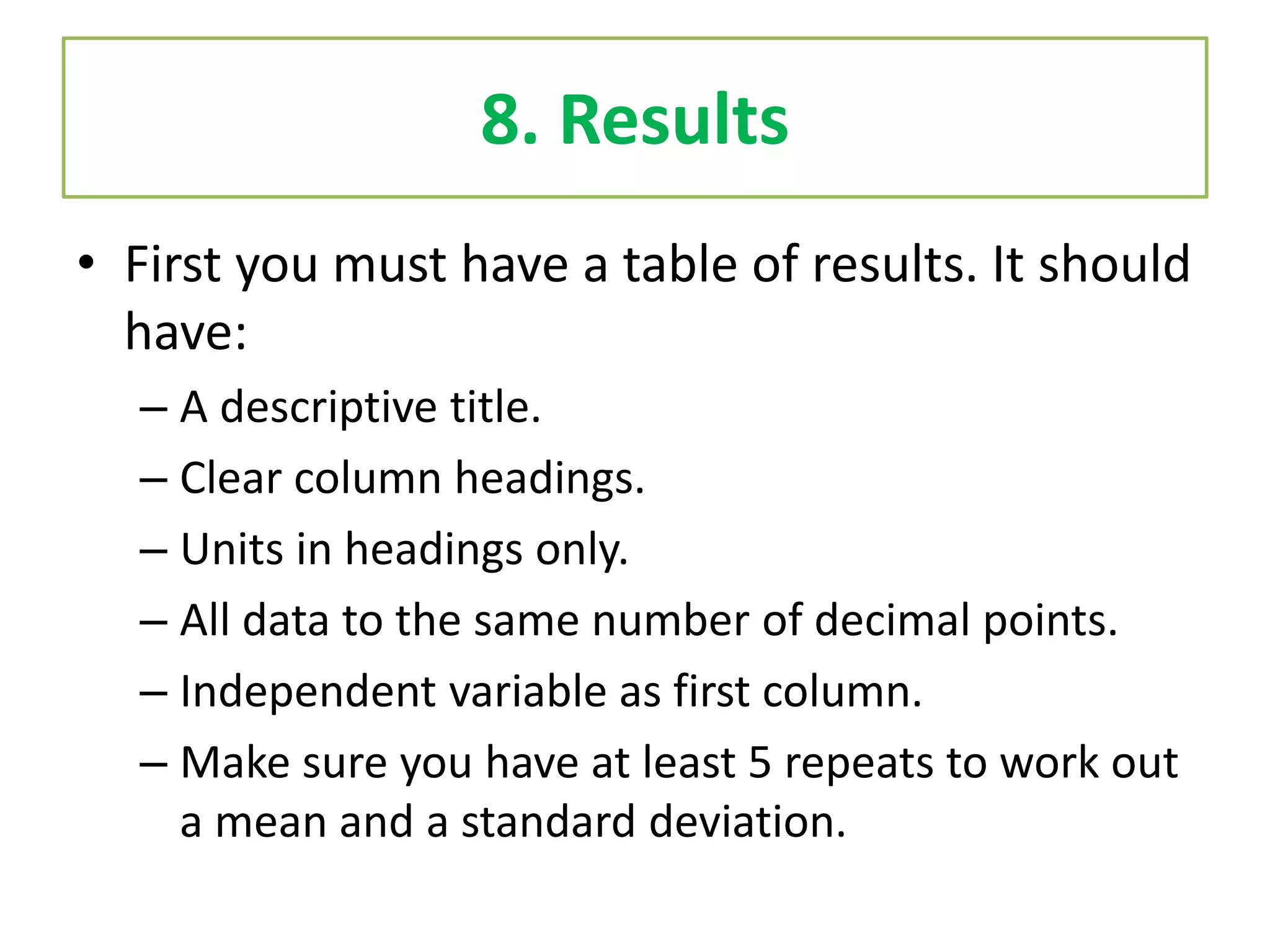 Mr Exham's Guide to writing up a Biology Practical Investigation | PPTX