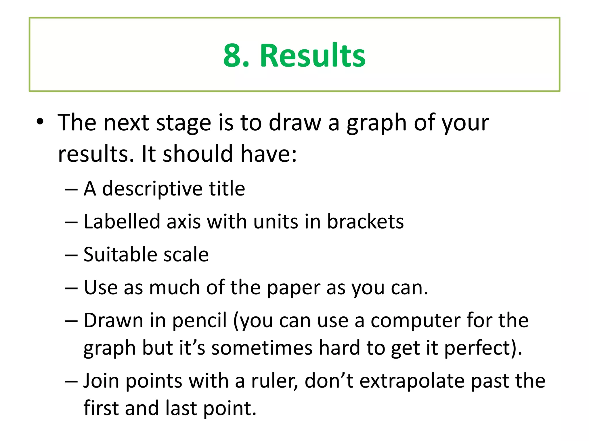 Mr Exham's Guide to writing up a Biology Practical Investigation | PPTX