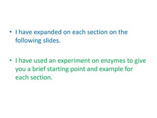 Mr Exham's Guide to writing up a Biology Practical Investigation | PPTX