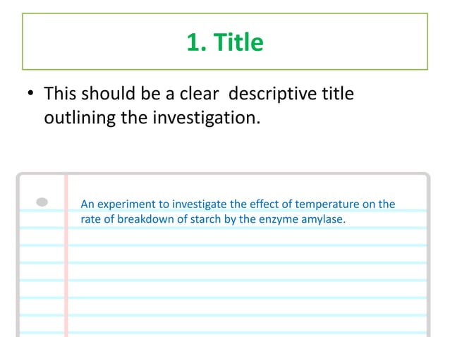 Mr Exham's Guide to writing up a Biology Practical Investigation | PPTX ...
