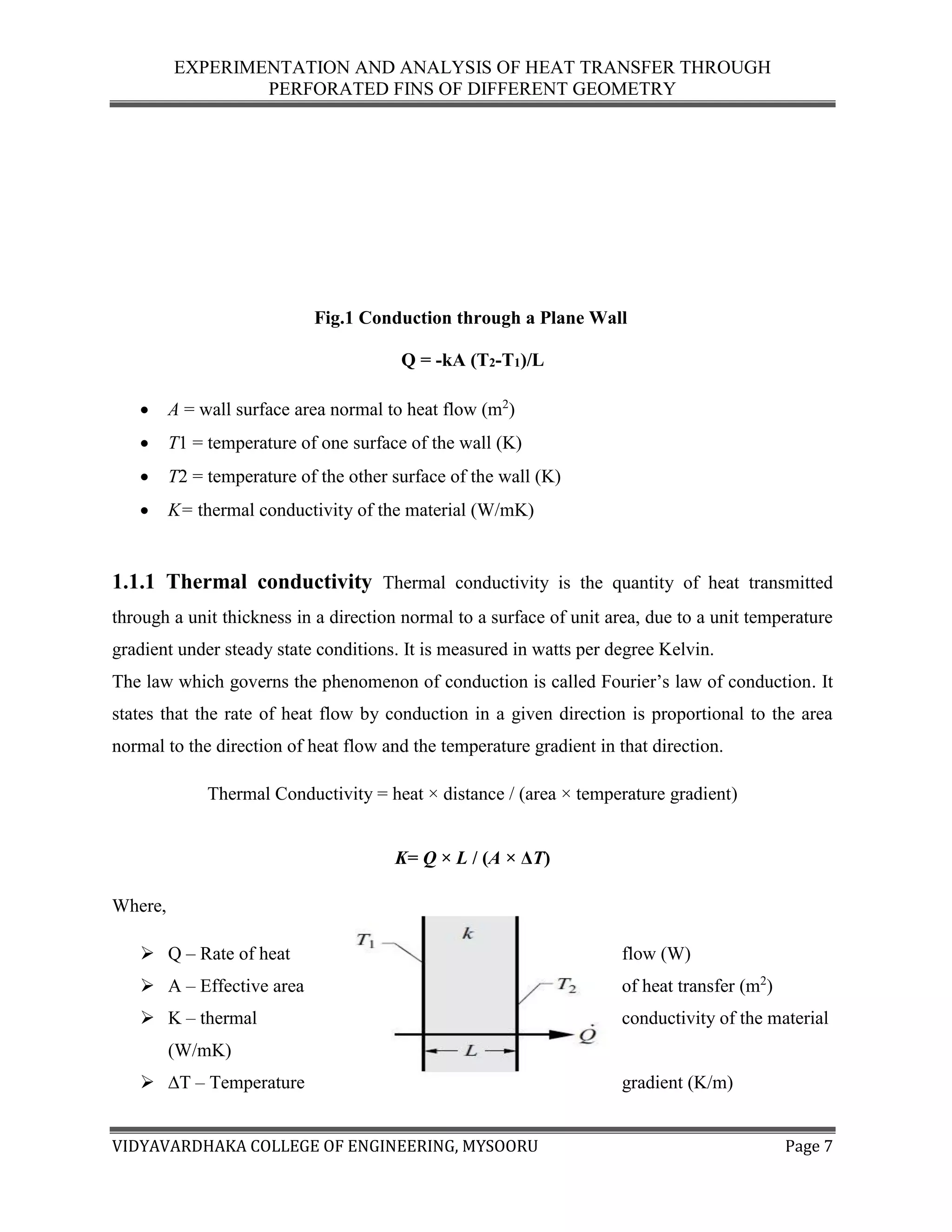 Experimentation and analysis of heat transfer through perforated fins ...