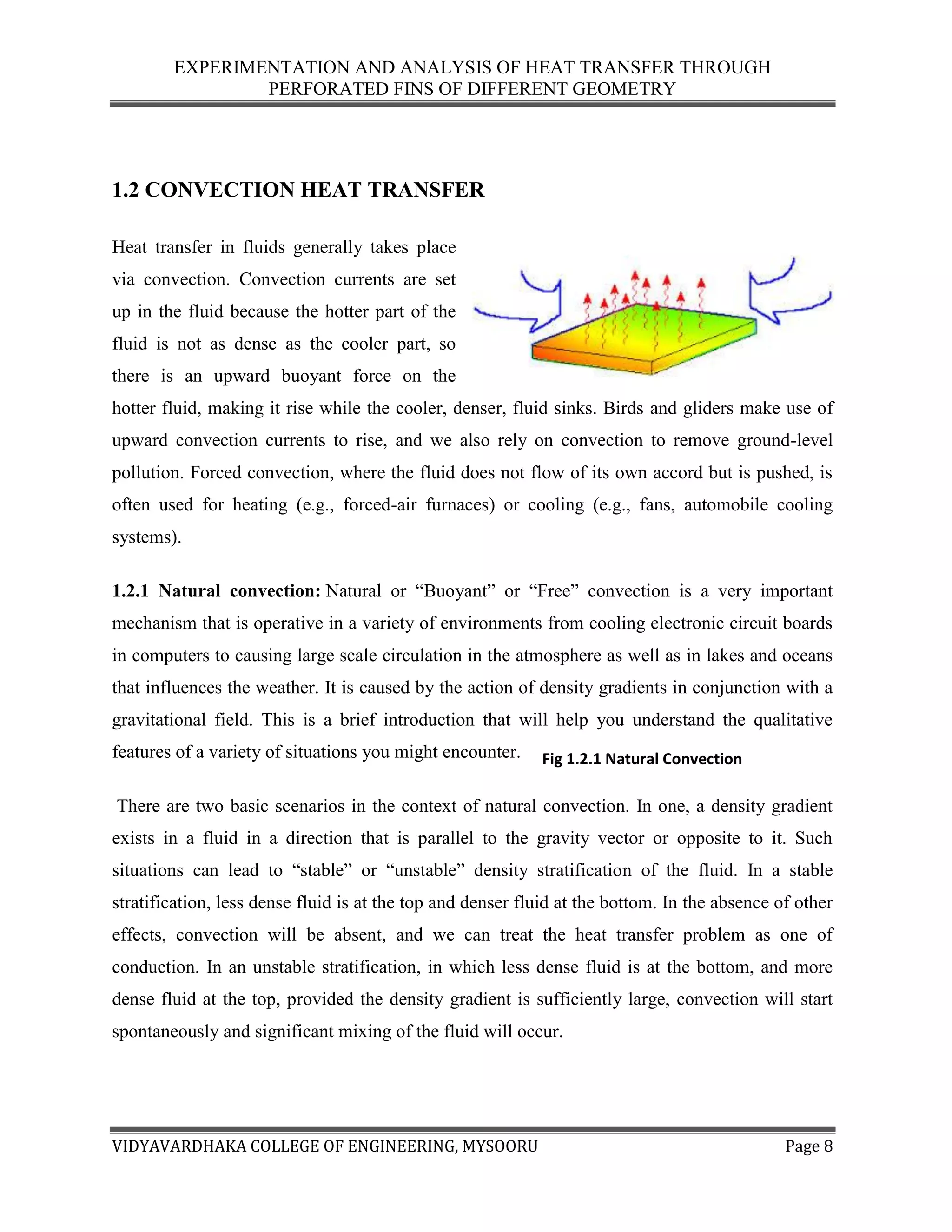 Experimentation and analysis of heat transfer through perforated fins ...