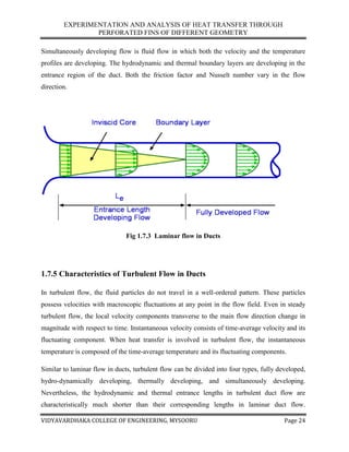 Experimentation and analysis of heat transfer through perforated fins ...