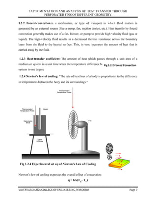 Experimentation and analysis of heat transfer through perforated fins ...