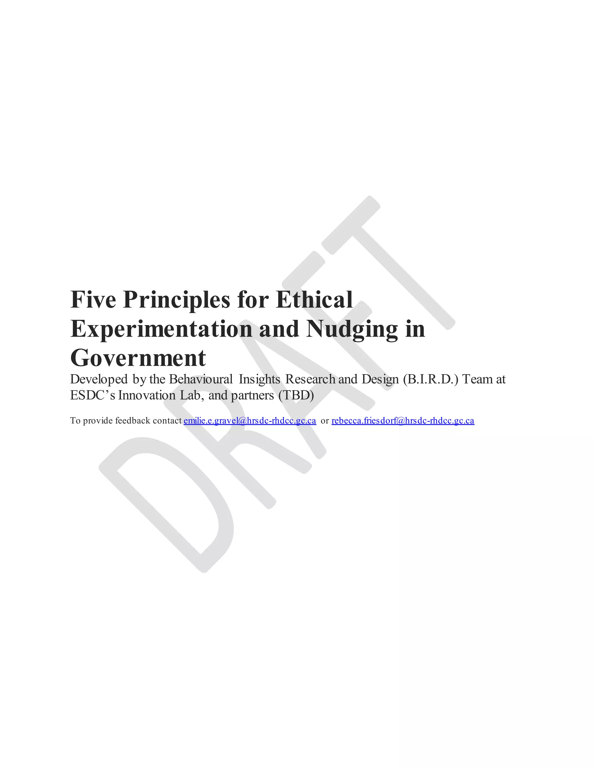 Experimentation And Nudging In Government Pdf