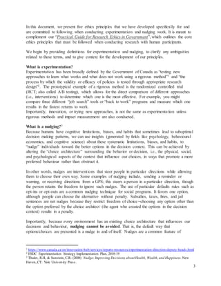 Experimentation and nudging in government | PDF