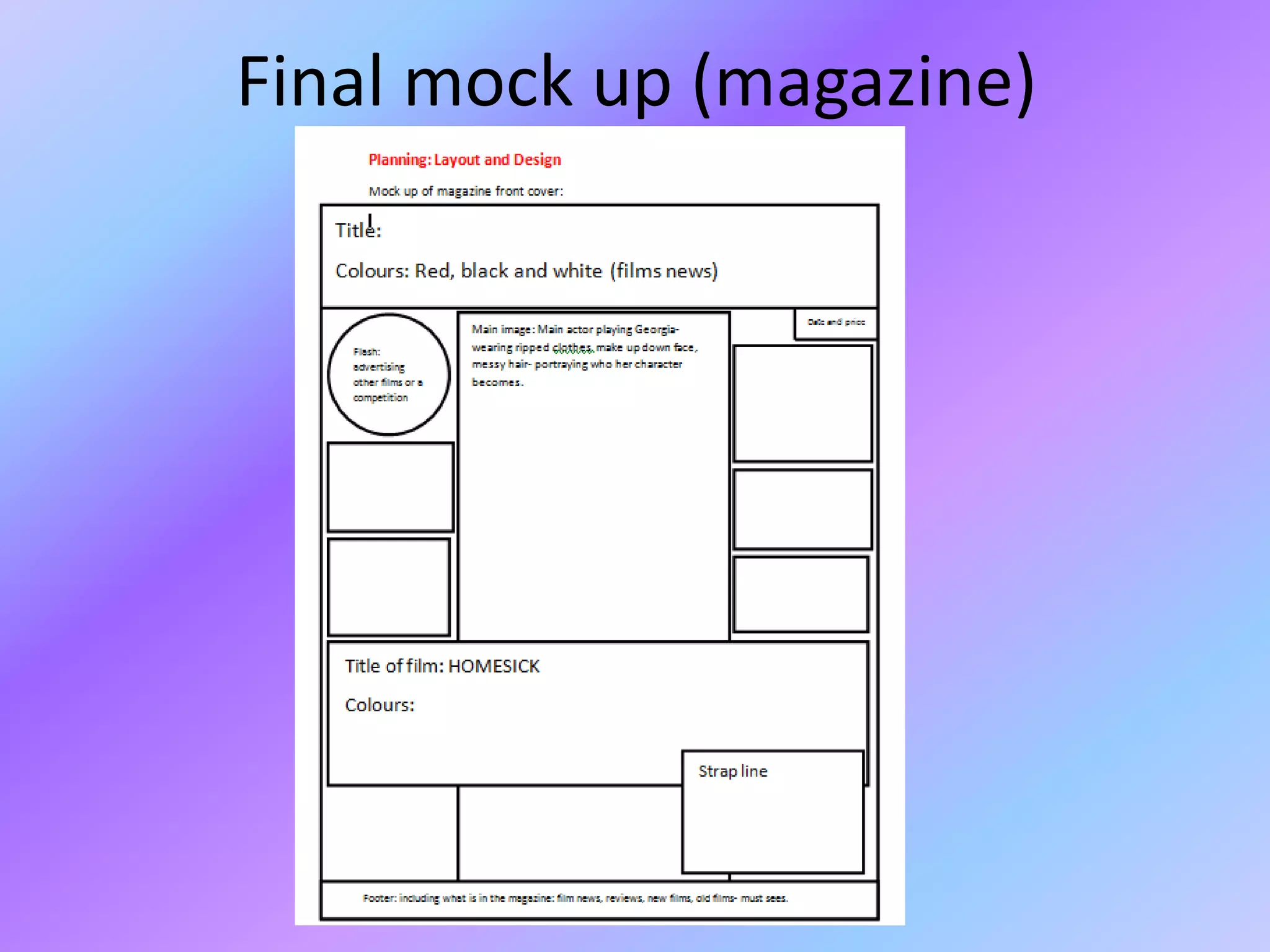 Experimentation of layout and design magazine | PPT