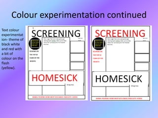 Experimentation of layout and design magazine | PPTX