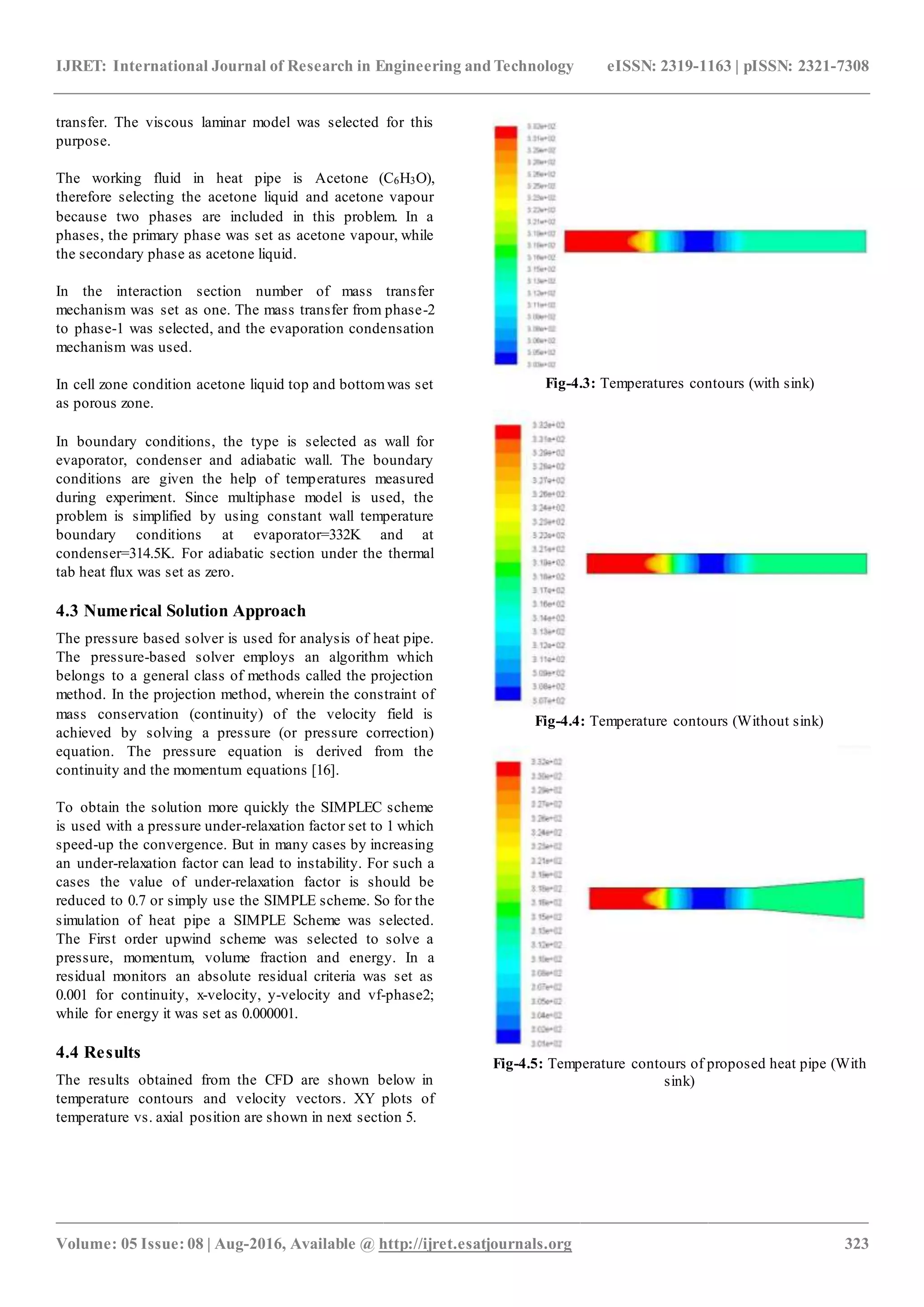 Experimentation on heat pipe and cfd analysis for performance enhancement | PDF