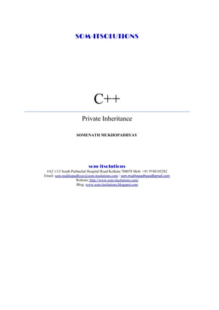 Significance of private inheritance in C++... | PDF