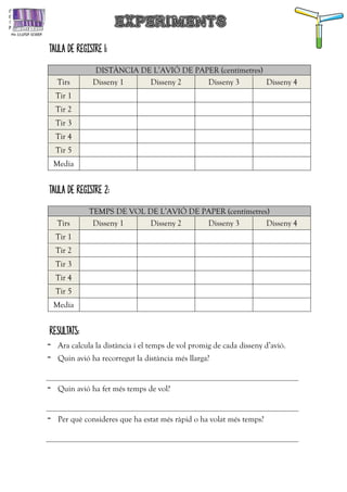 Experiment avions de paper | PDF