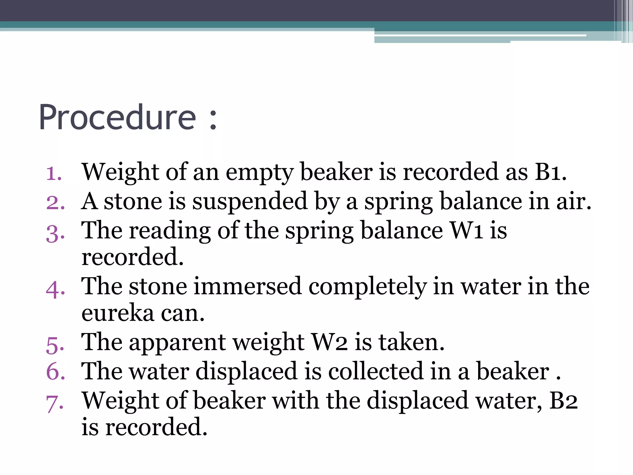 Experiment buoyant force | PPTX