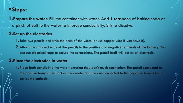 Simple Experiment Electrolysis of Water.pptx