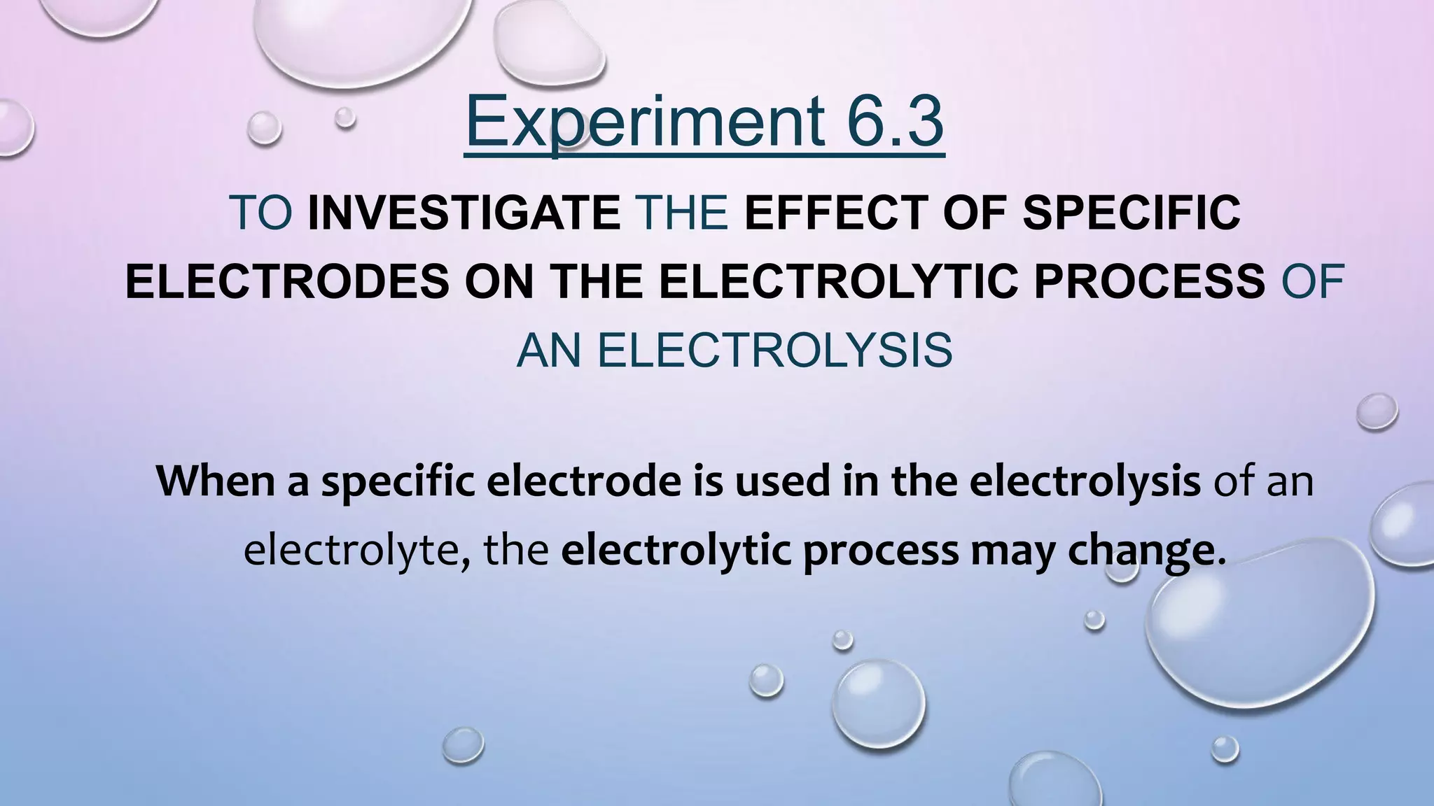 Experiment Form 4 Chapter 6 Electrochemistry | PPTX