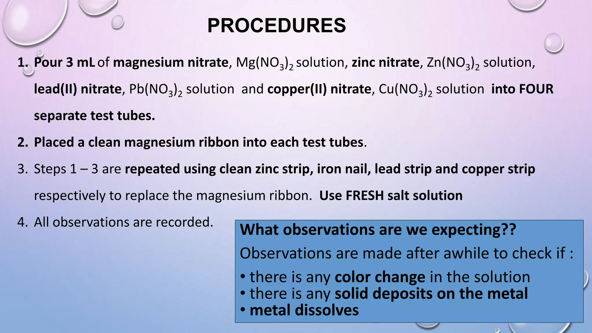 Experiment Form 4 Chapter 6 Electrochemistry | PPTX