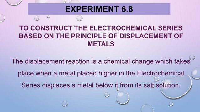 Experiment Form 4 Chapter 6 Electrochemistry | PPTX | Chemistry | Science