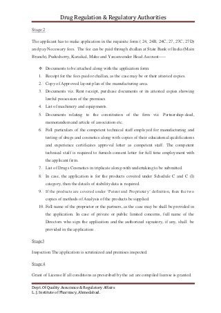 To prepare an application for manufacturing license for allopathic ...