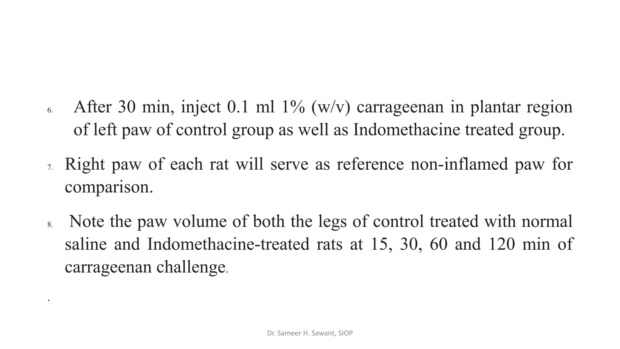 Anti-inflammatory activity of drugs using carrageenan induced paw-edema ...