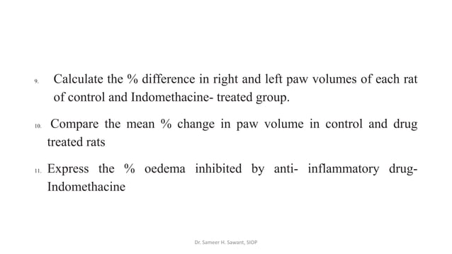 Anti-inflammatory activity of drugs using carrageenan induced paw-edema ...