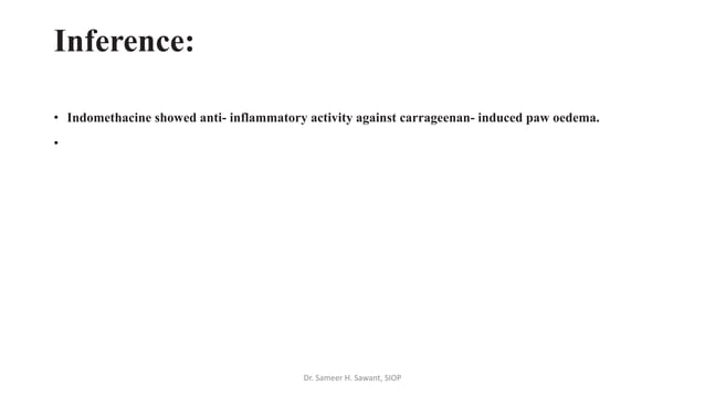 Anti-inflammatory activity of drugs using carrageenan induced paw-edema ...