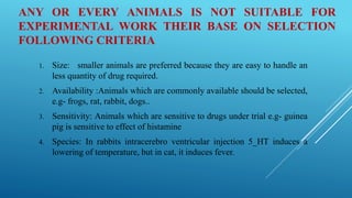 Laboratory Animal Used In Pharmacological Experiment. | PPTX