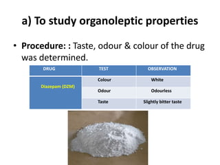 Preformulation Studies Experiment no. 1 | PPTX