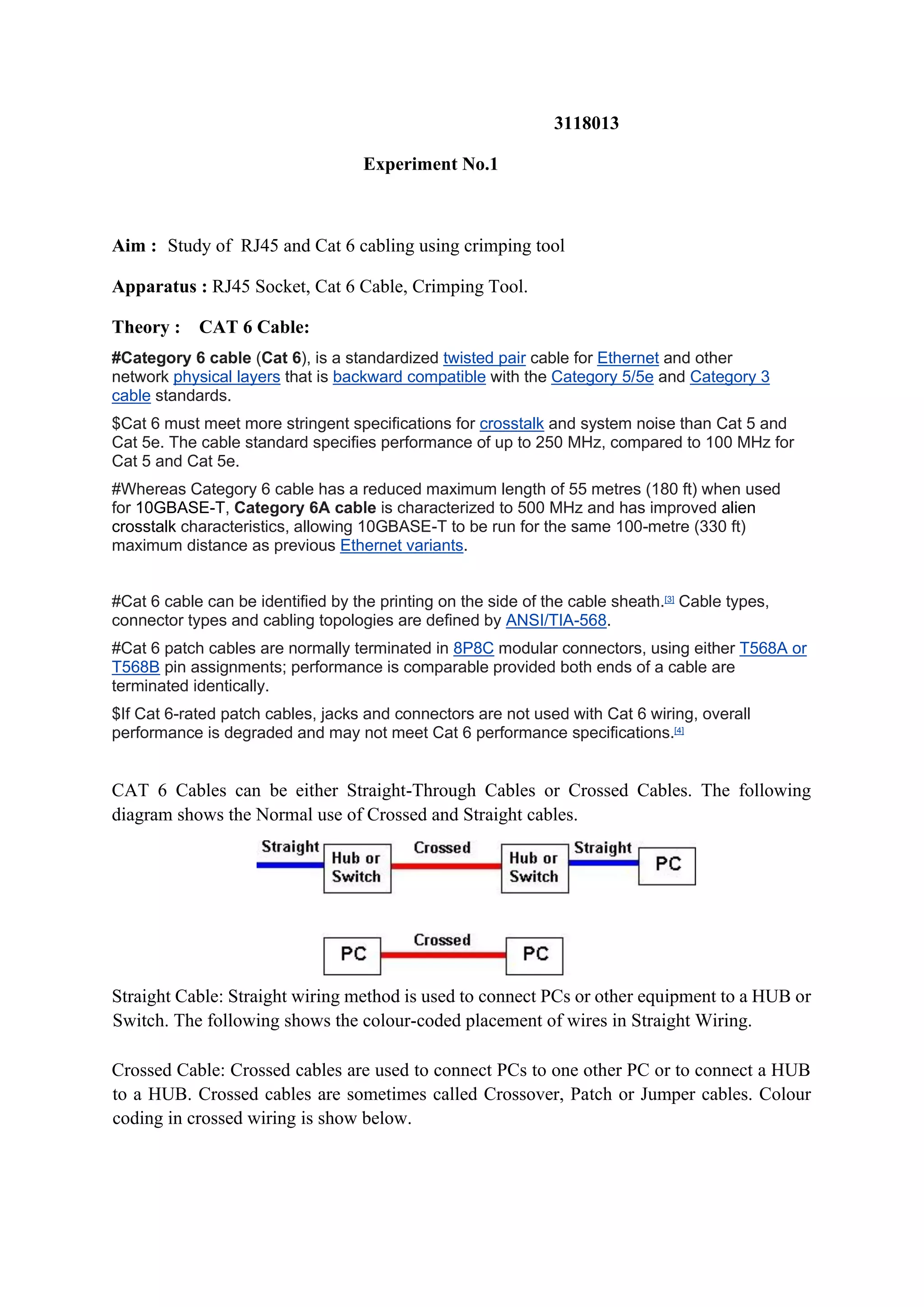 Experiment no. 1,2 and assignment no.1 cn | PDF