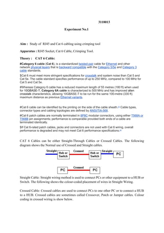 Experiment no. 1,2 and assignment no.1 cn | PDF
