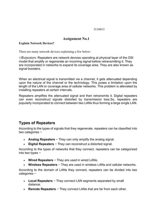 Experiment no. 1,2 and assignment no.1 cn | PDF