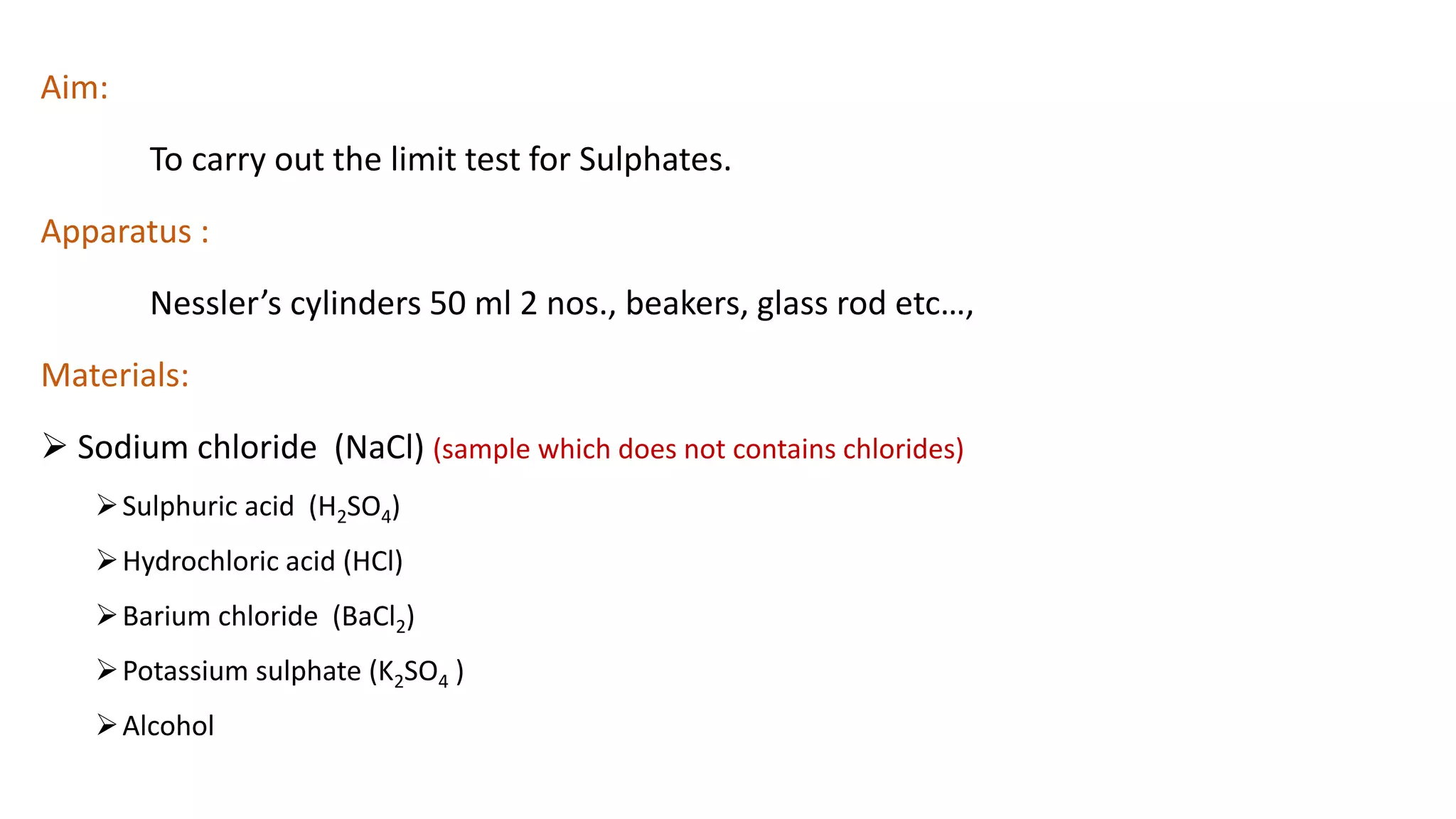 Experiment no. 2 Limit test for sulphates.pptx