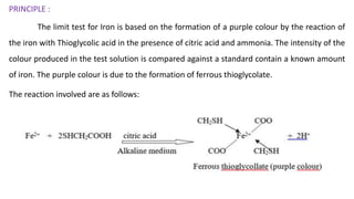 Experiment no. 3 Limit test for Iron.pptx