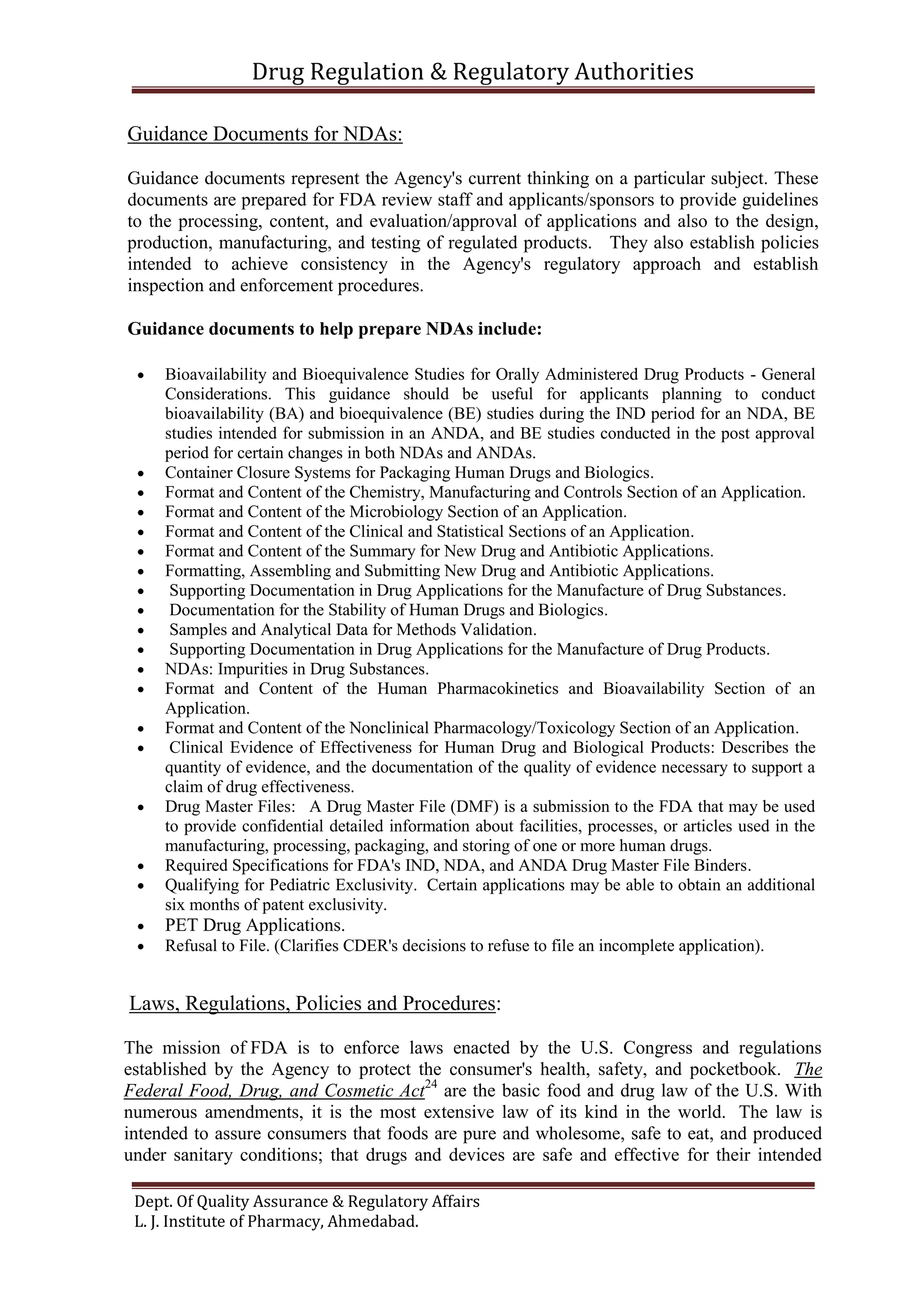 To compare filing process of NDA of different countries of India, US ...