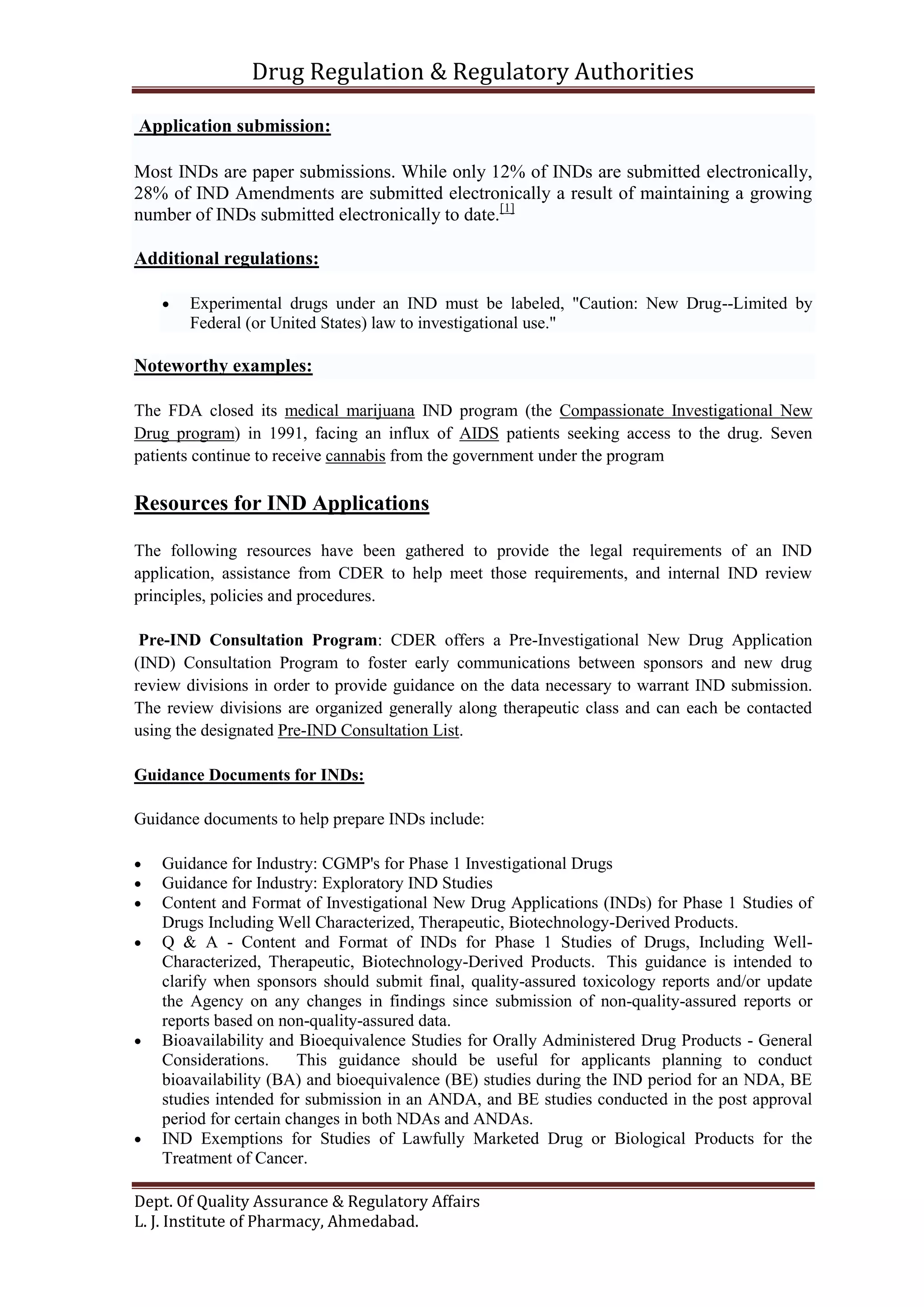 To compare filing process of NDA of different countries of India, US ...