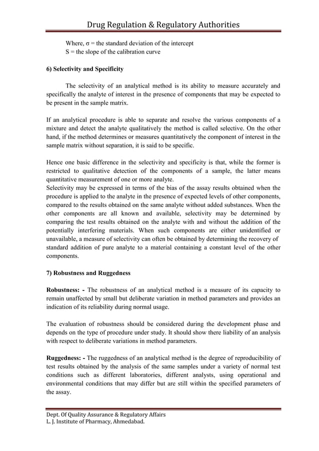 To perform Analytical method validation of Paracetamol Tablets by UV ...