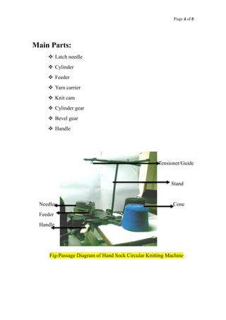 Study on Hand Sock Circular Knitting Machine | PDF