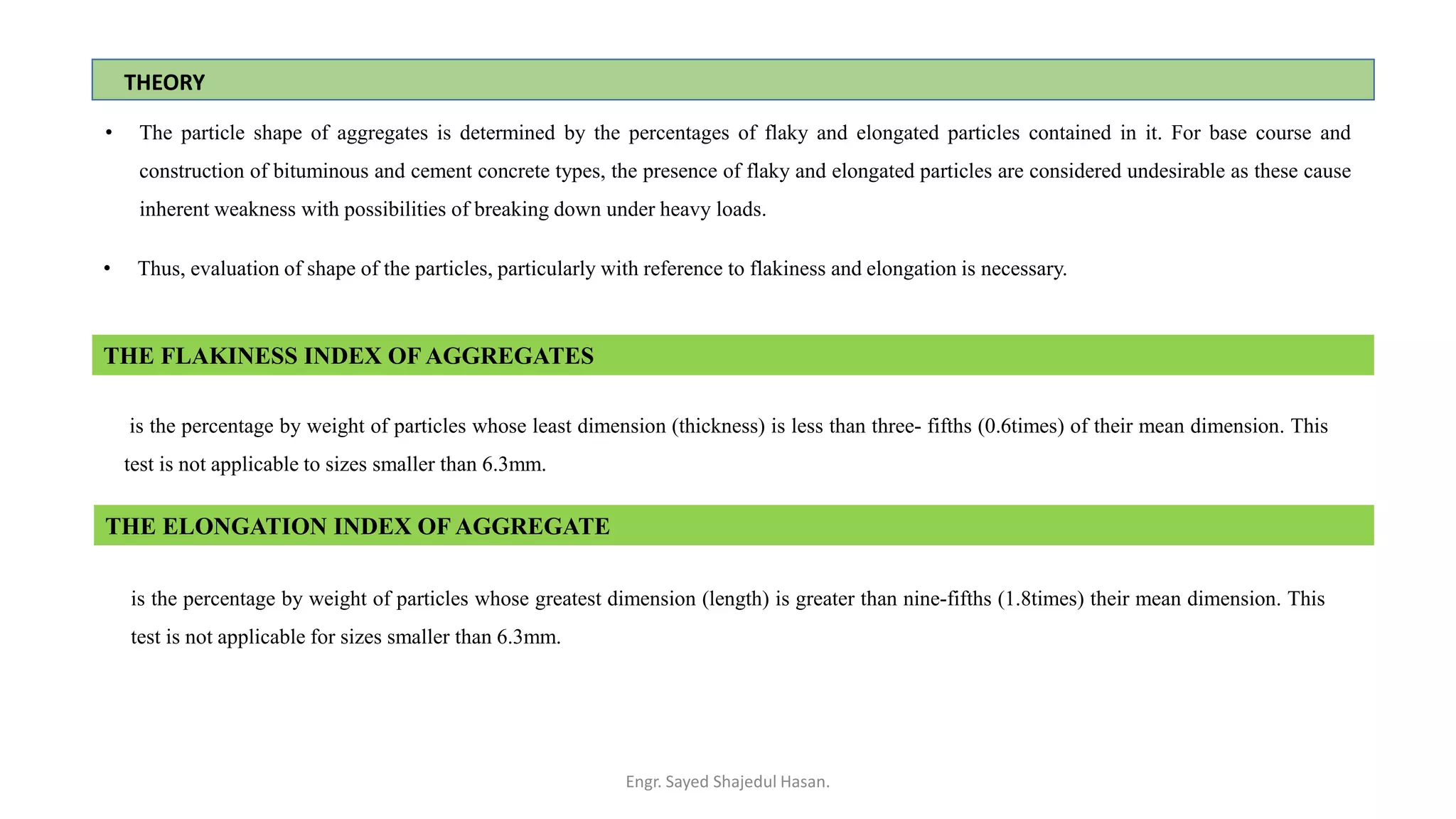 Experiment no 03 Determination of the flakiness and the elongation ...
