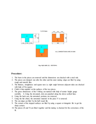 To make M.S Plate into required model by square T-fitting. | DOCX