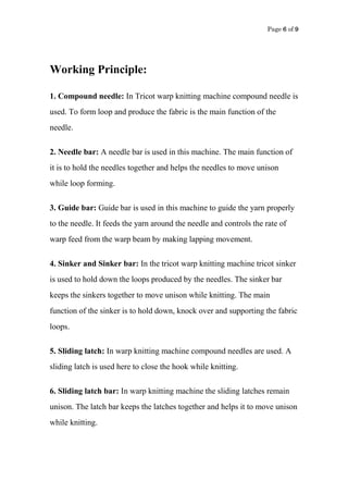 Study on Warp Knitting Machine | PDF