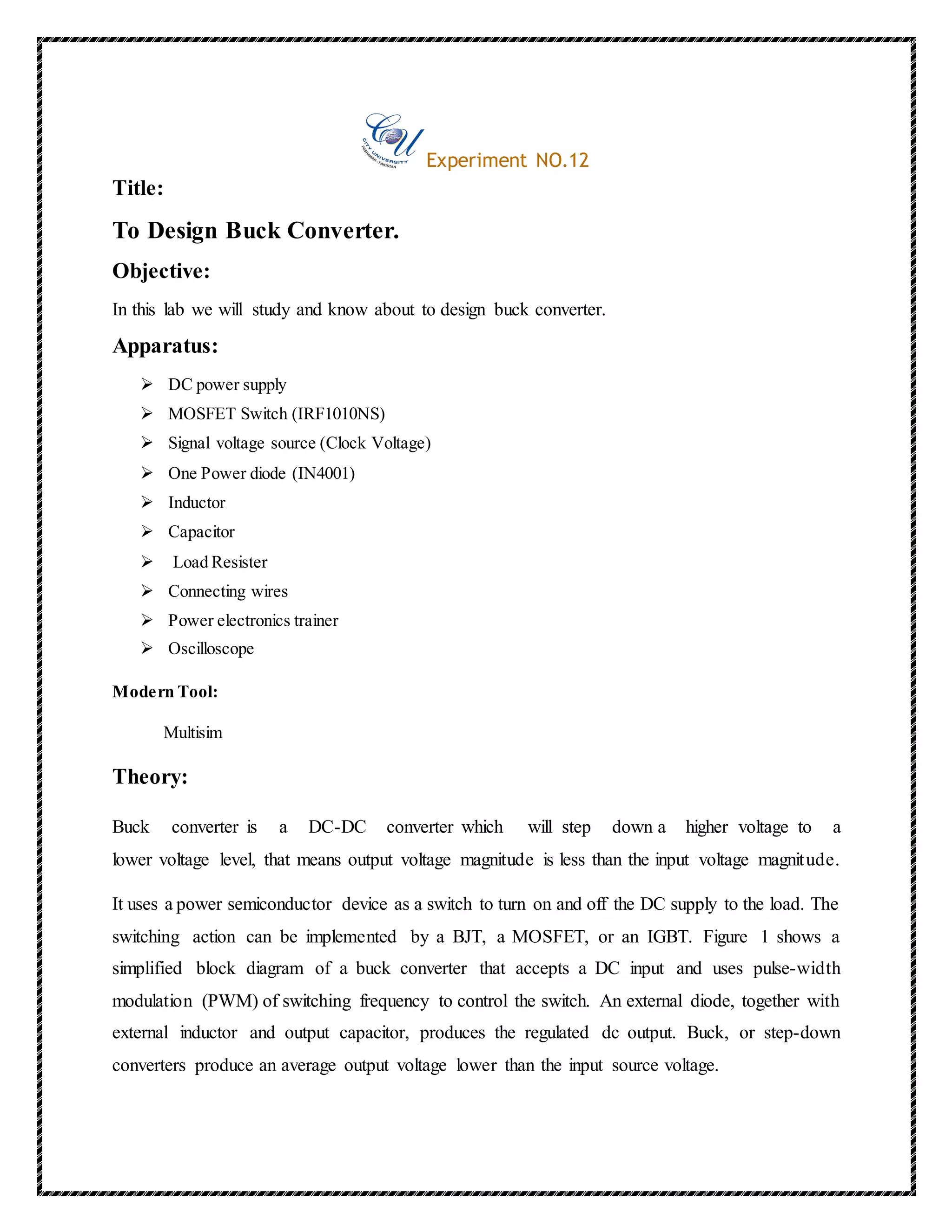 buck converter | PDF