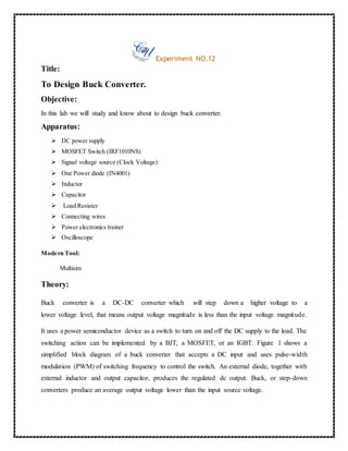 buck converter | DOCX