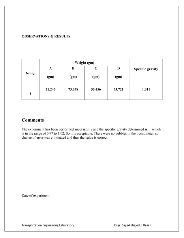 Specific Gravity Test On Bituminous Materials Pdf Physics Science 0343