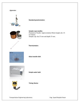 PENETRATION TEST ON BITUMINOUS MATERIALS. | PDF