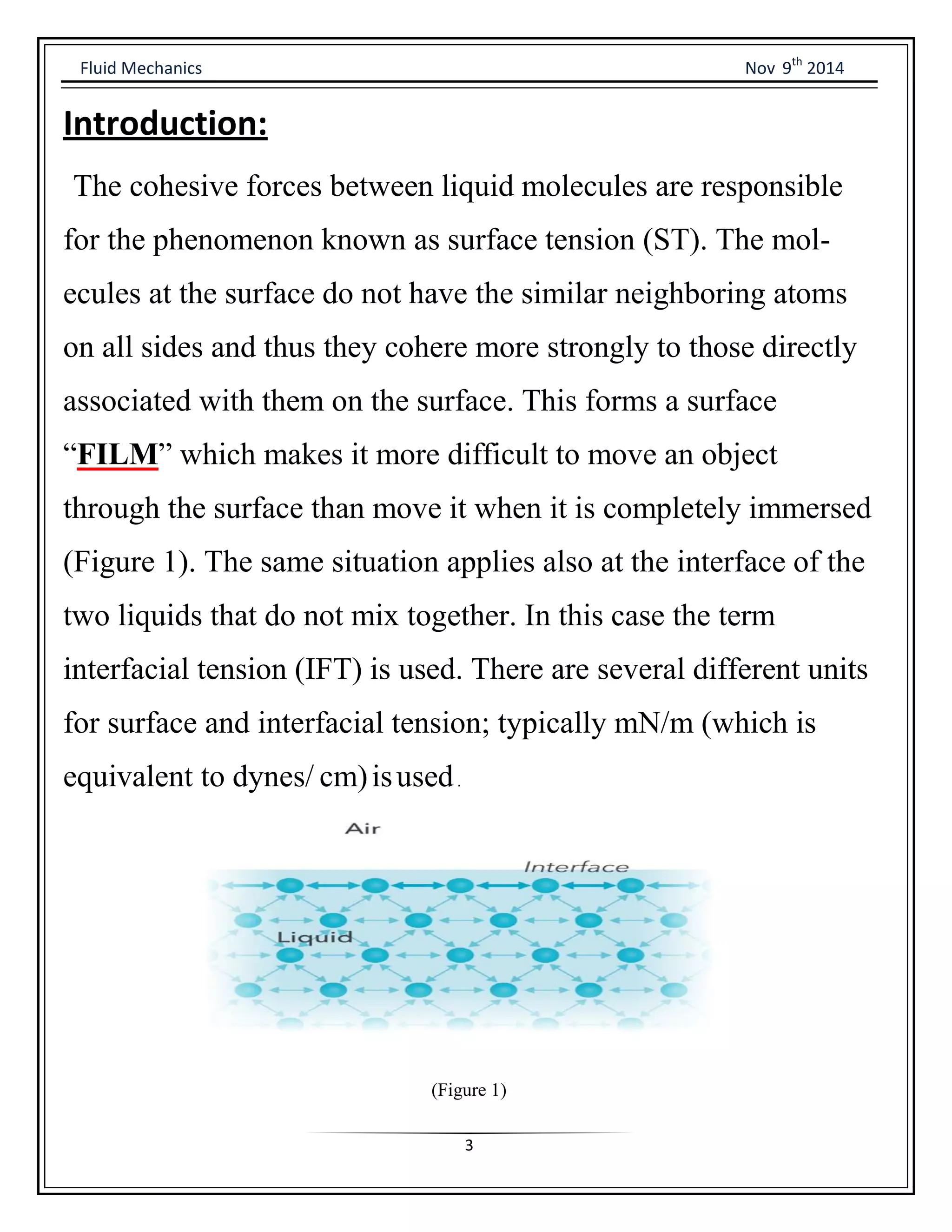 Experiment no 3 surface tension | PDF