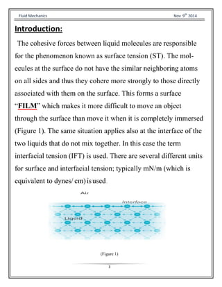 Experiment no 3 surface tension | PDF