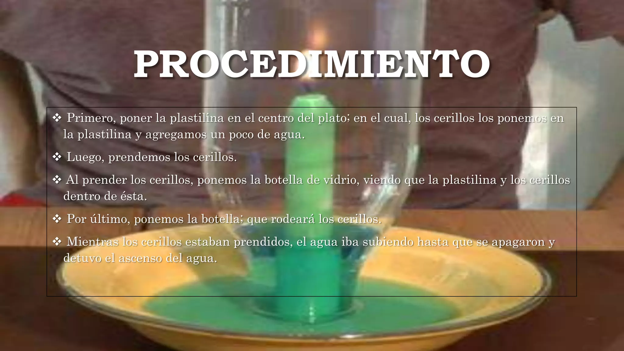 Experimento 1 "El agua que sube" | PPT