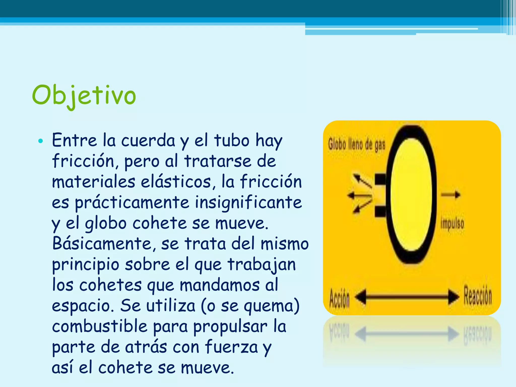 Experimento del globo cohete | PPTX | Physics | Science